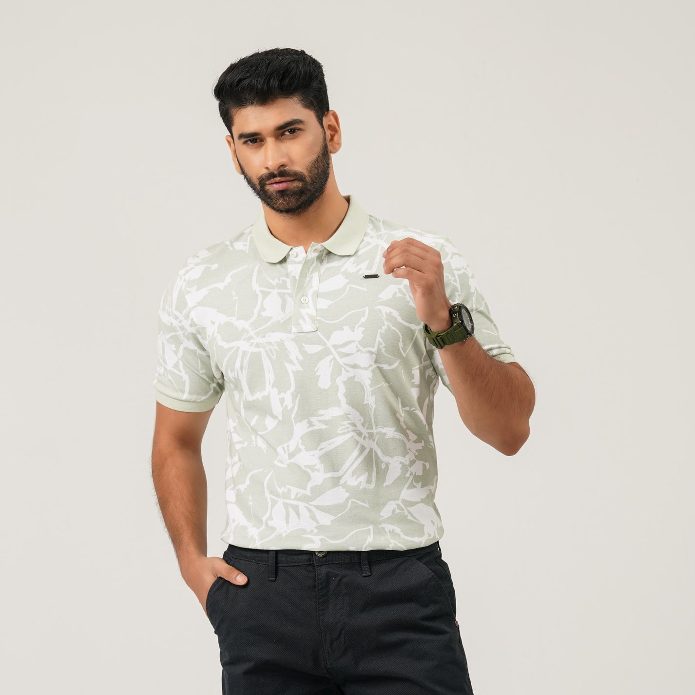Mens Light Green Polo – TwelveBd