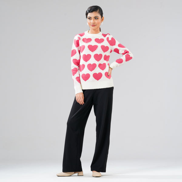 Womens White & Hot Pink Pullover – TwelveBd