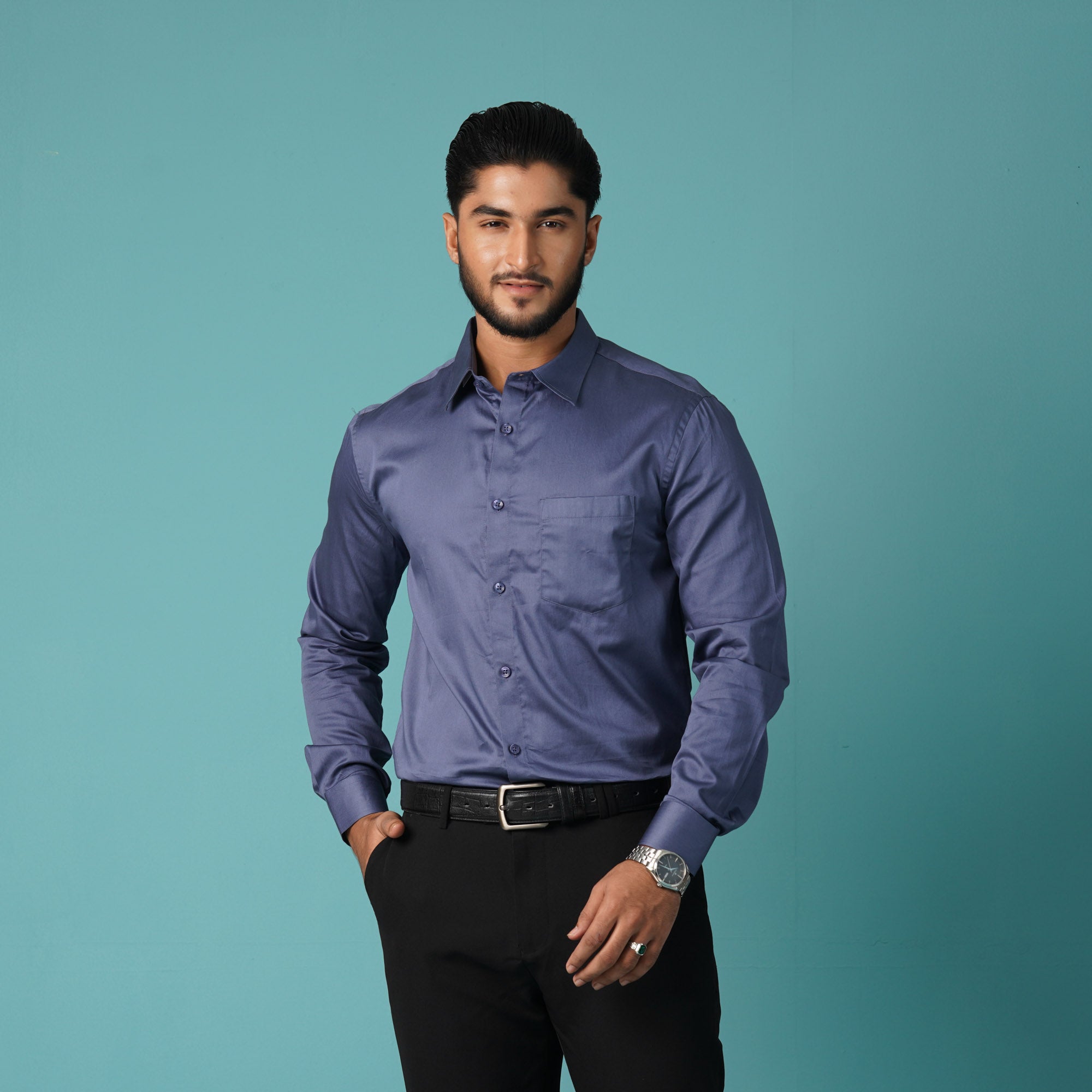 Mens Formal Shirt-Ash – TwelveBd