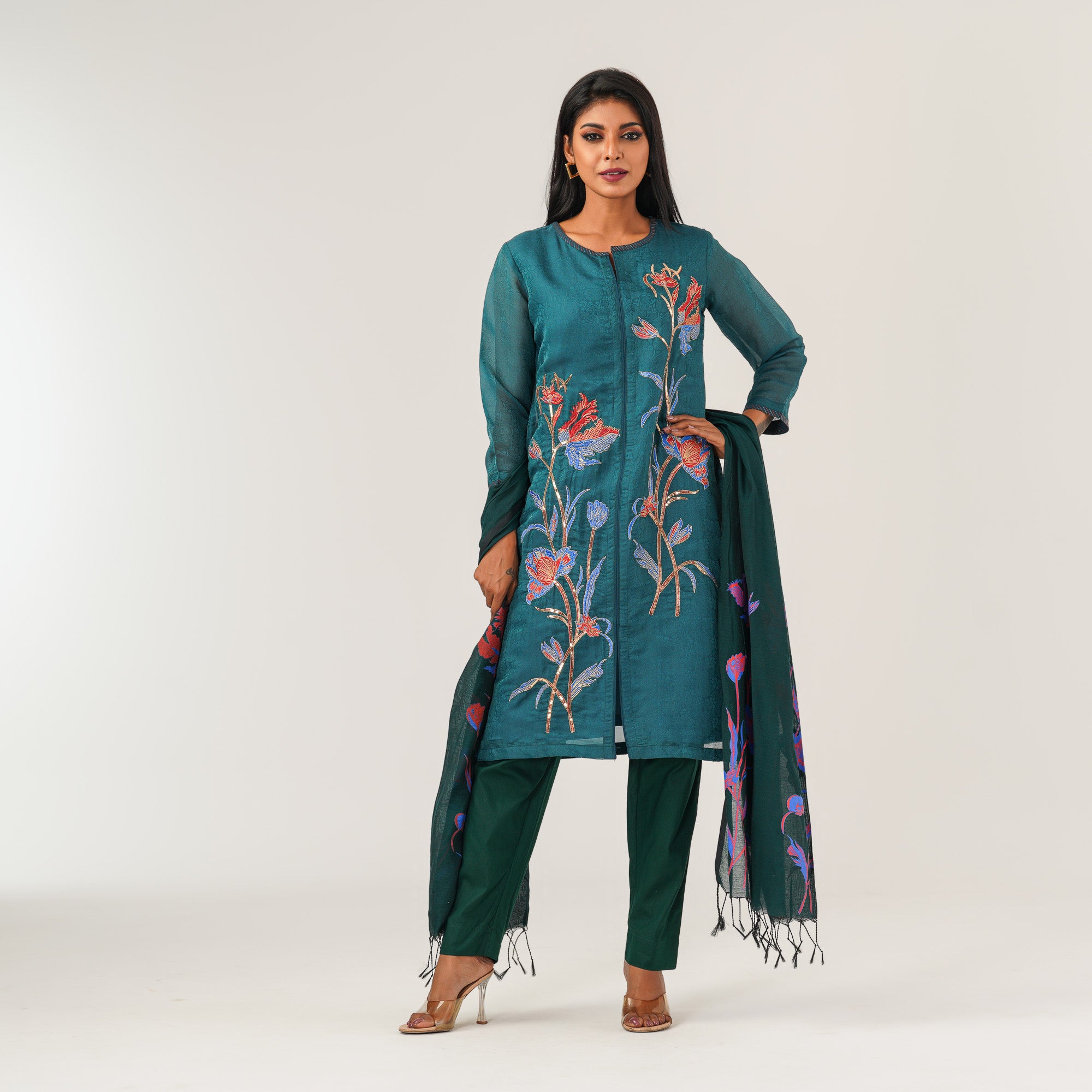 Womens Emerald Green Three Piece Set – TwelveBd