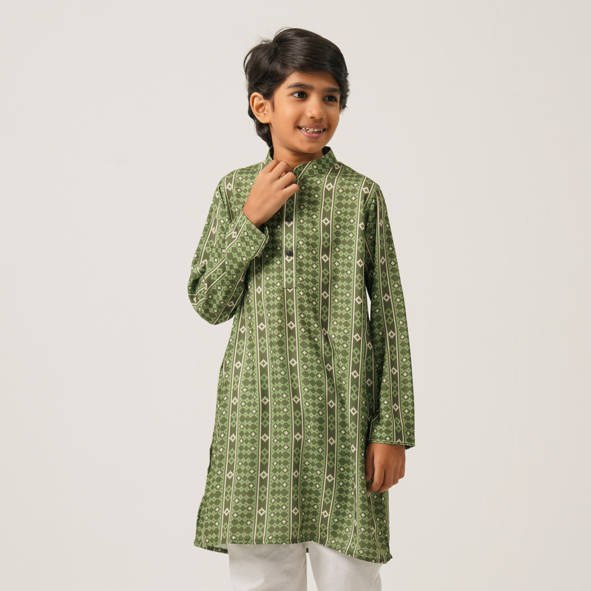 Boys Olive Panjabi – TwelveBd