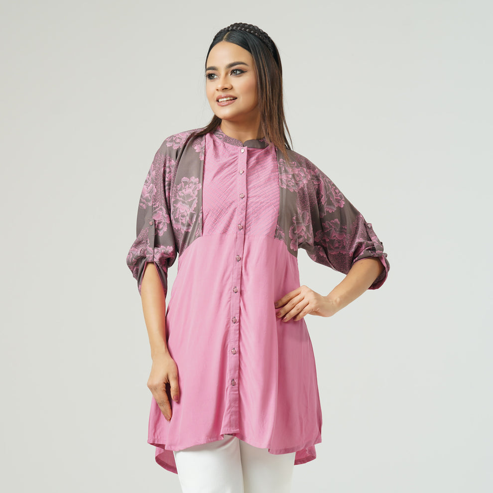 Womens Onion Pink Kurti – TwelveBd