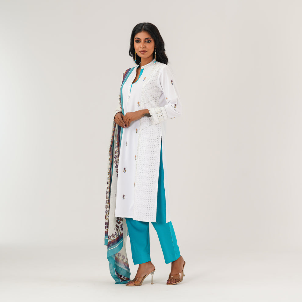 Womens White Three Piece Set – TwelveBd