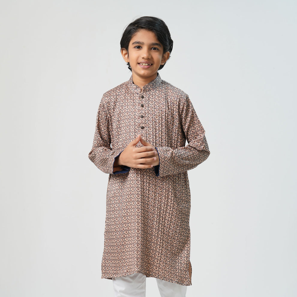 Boys Beige Panjabi – TwelveBd