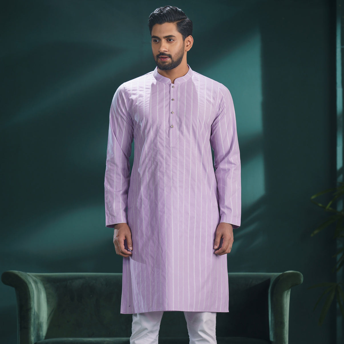 Mens Lavender Basic Panjabi – TwelveBd
