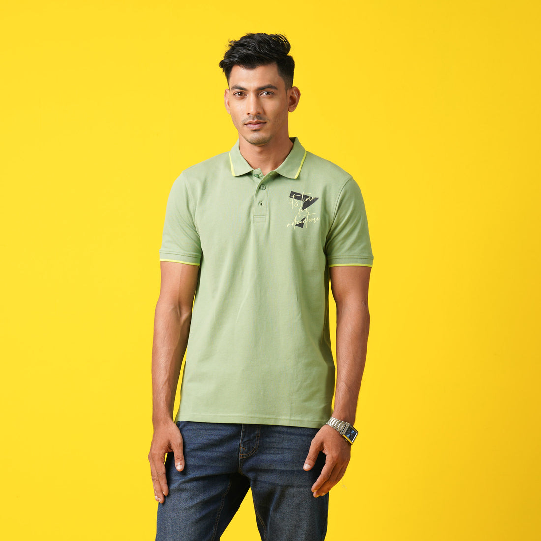 Mens Sage Green Polo – TwelveBd